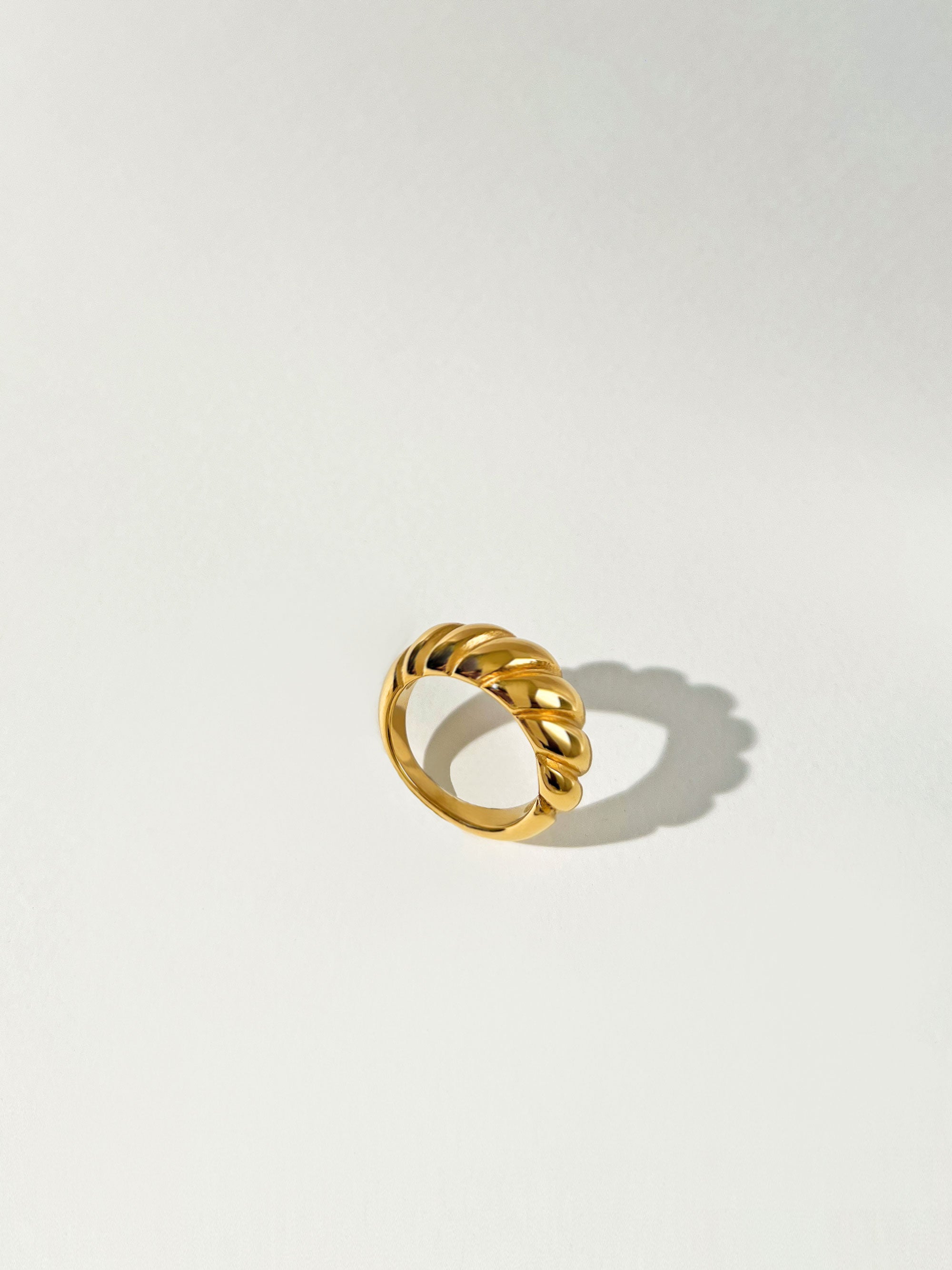 Chunky Croissant Ring Gold | OSKER Jewellery Online