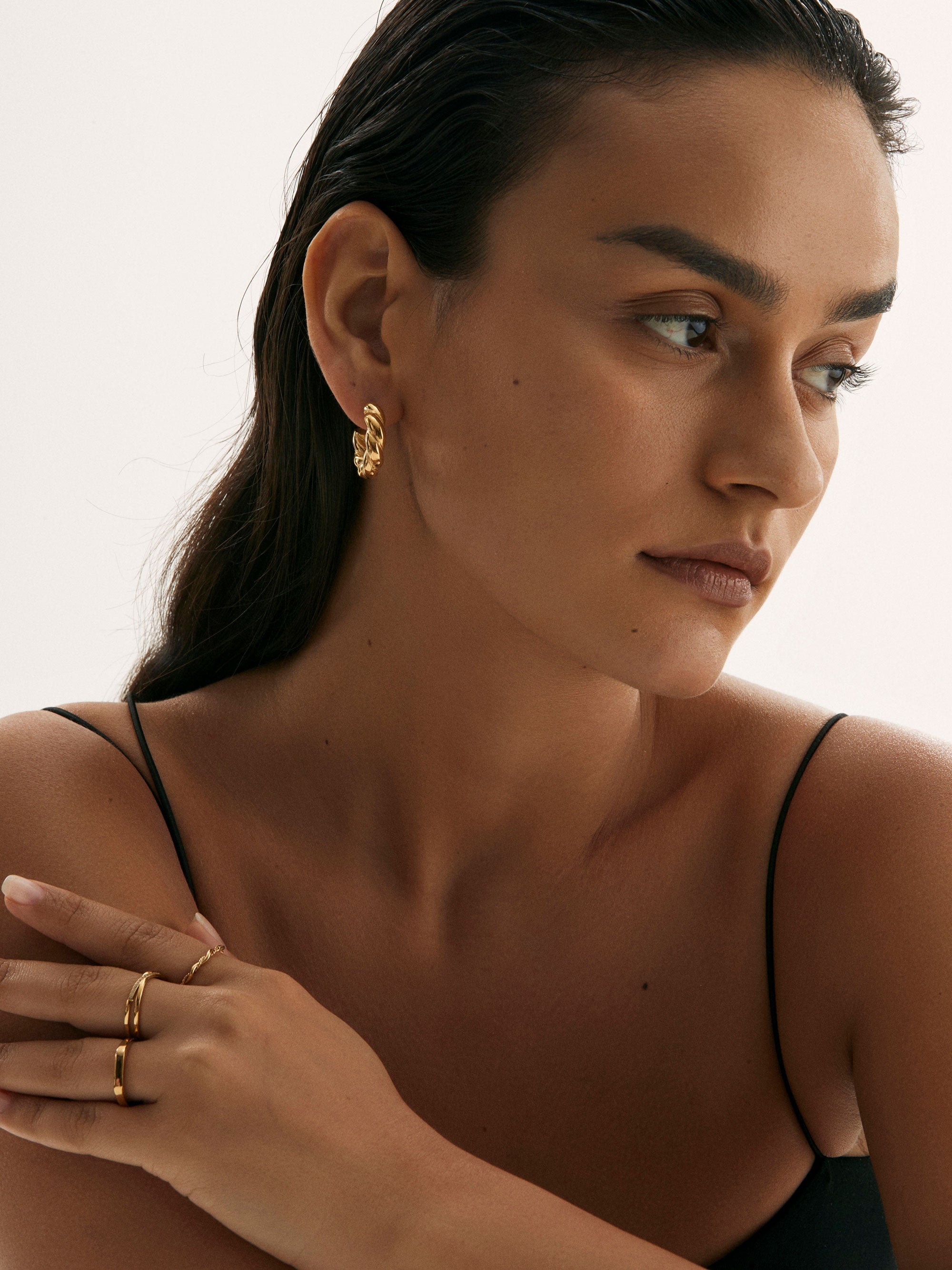 Fine Twist Ring Gold | OSKER Jewellery Online