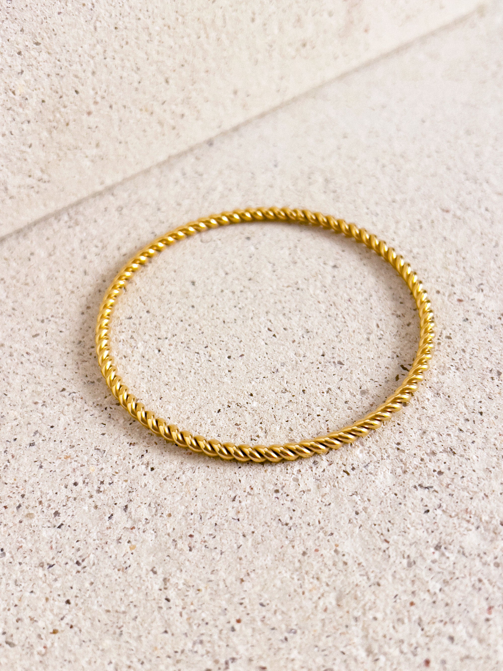 Twist Rope Bangle Gold | OSKER Jewellery Online