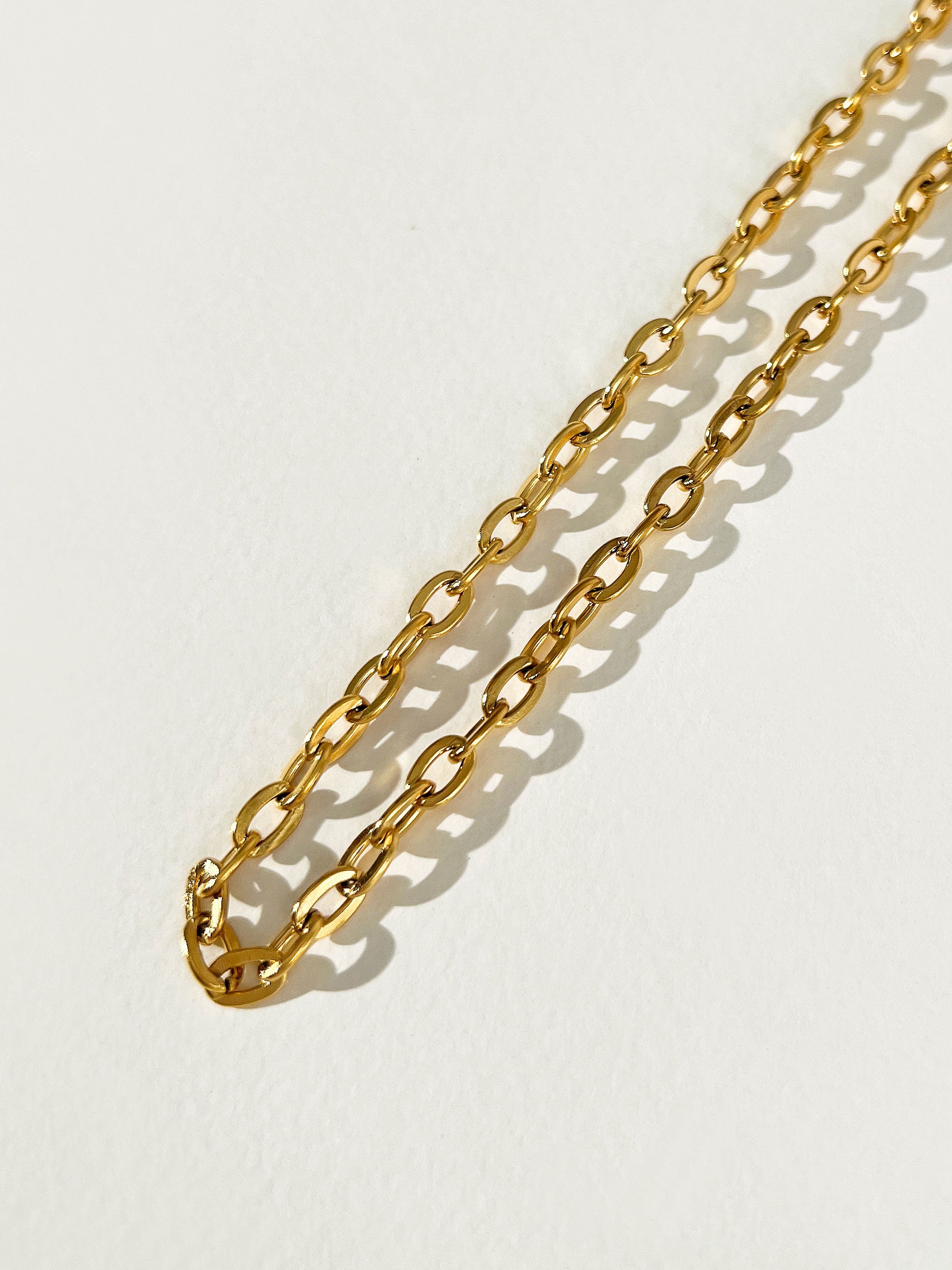 Chunky Cable Curb Chain Necklace Gold | OSKER Jewellery Online