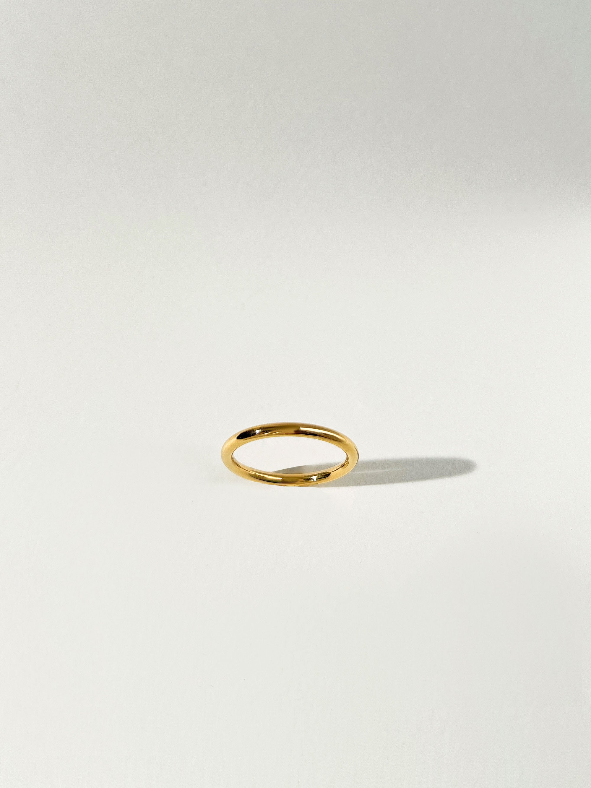 Plain Rounded Ring (2MM) Gold | OSKER Jewellery Online