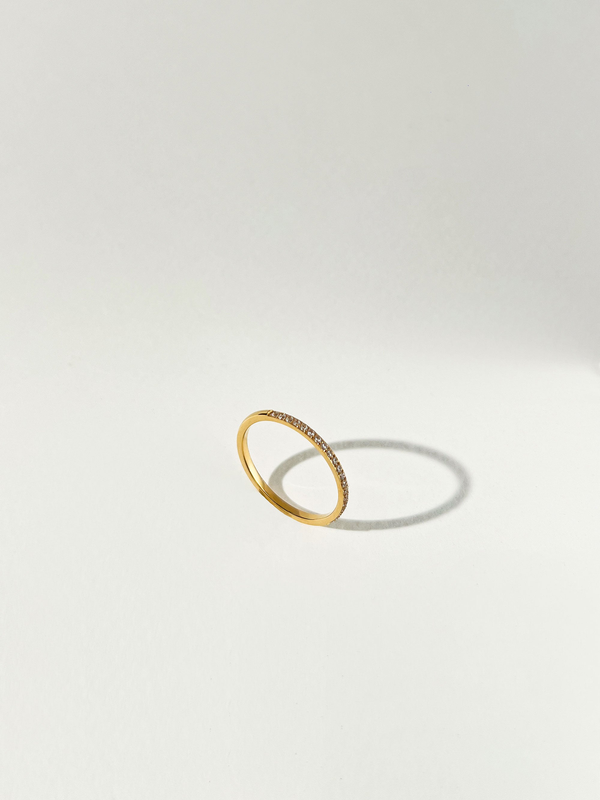 Fine Pave Zircon Ring Gold | OSKER Jewellery Online