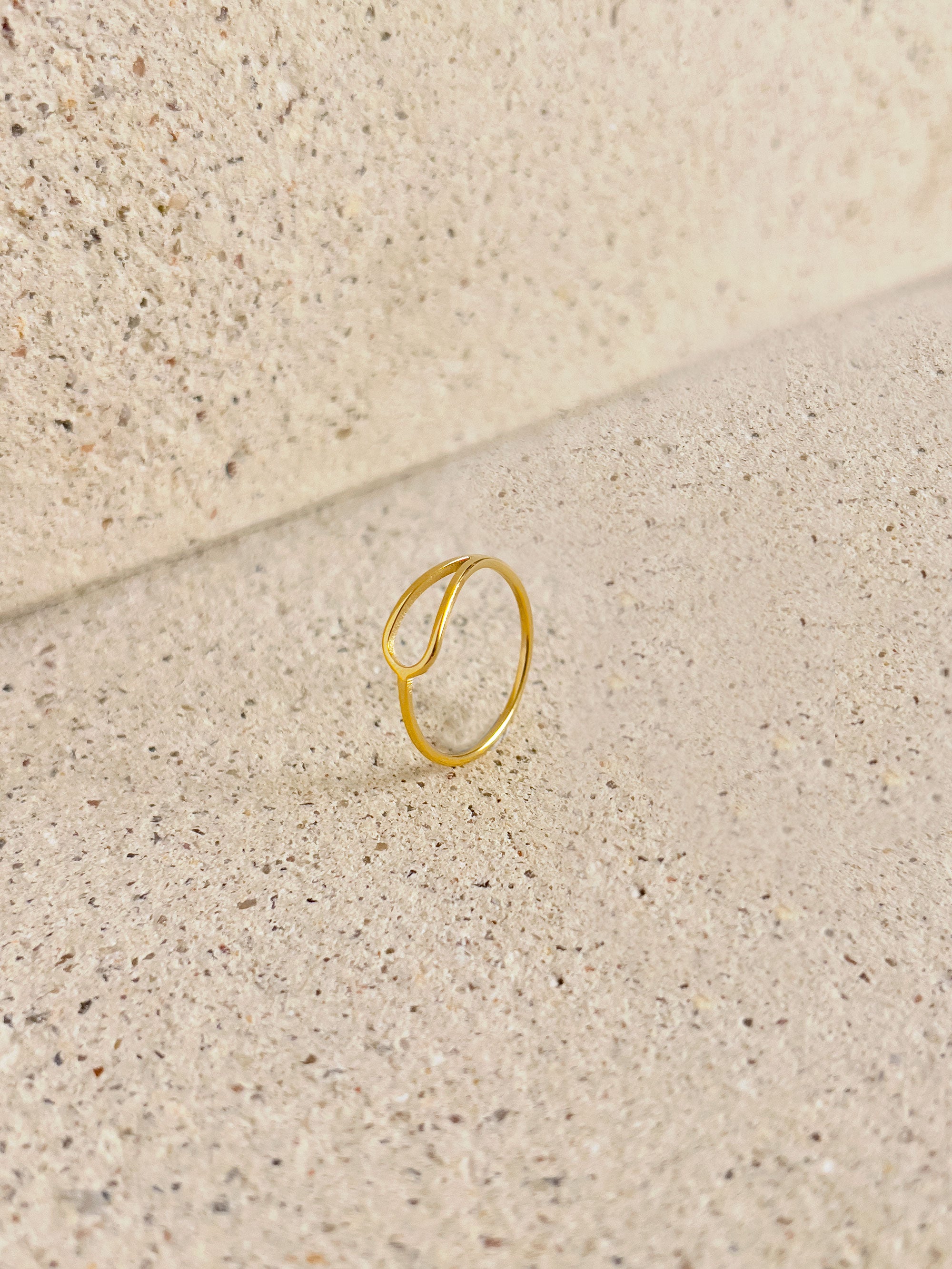 Teardrop Cut-Out Ring Gold | OSKER Jewellery Online