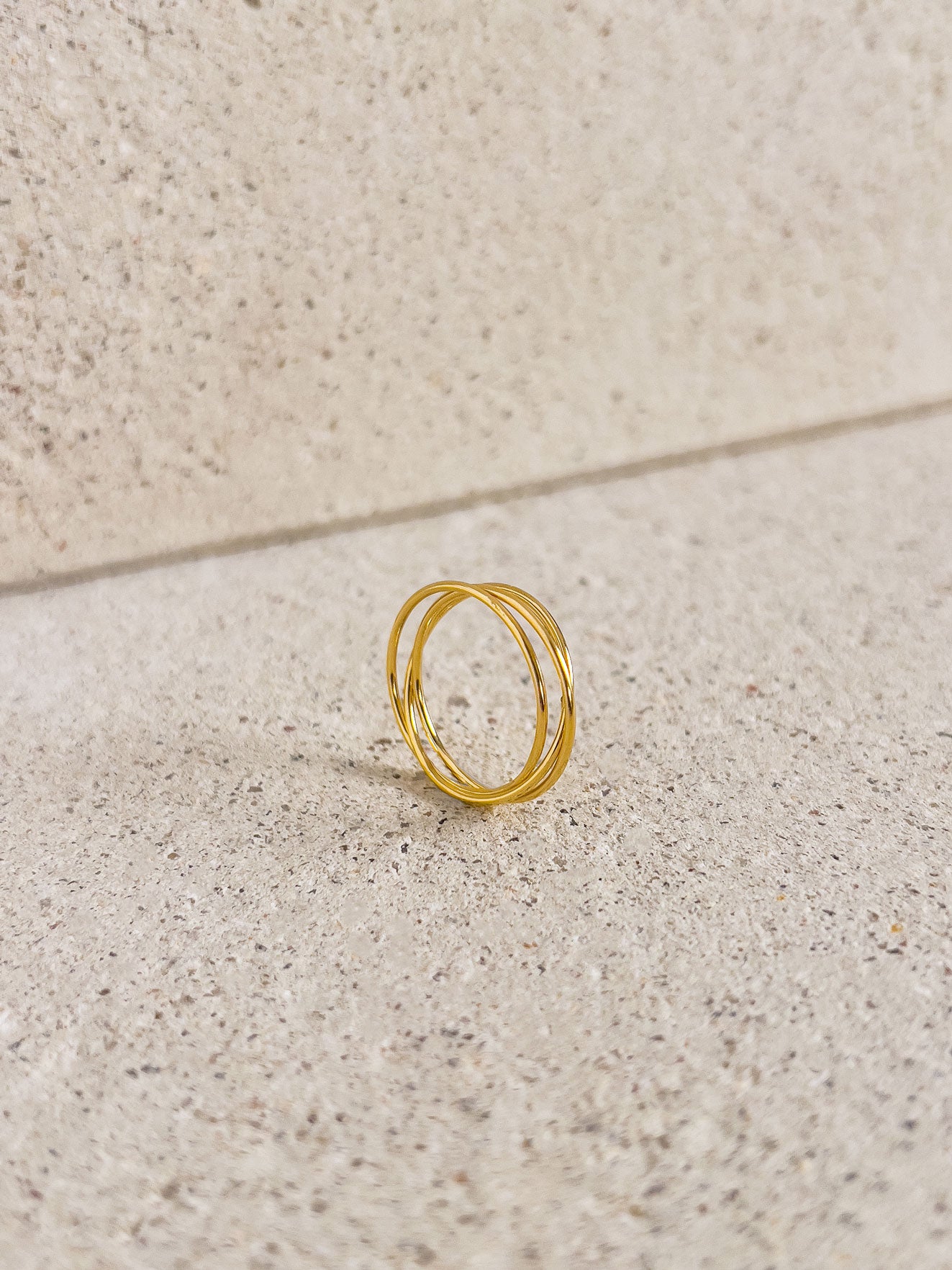 Triple Fine Ring Gold | OSKER Jewellery Online