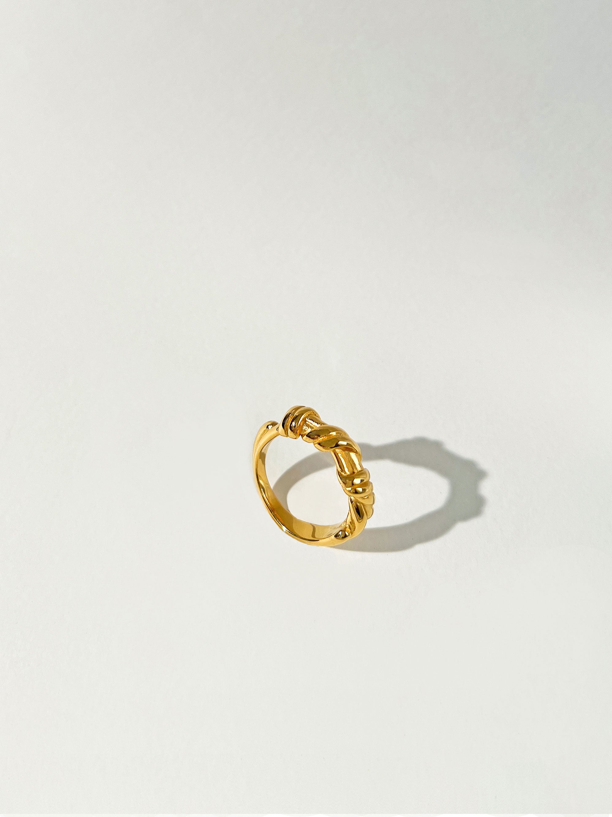 Nautical Rope Ring Gold | OSKER Jewellery Online