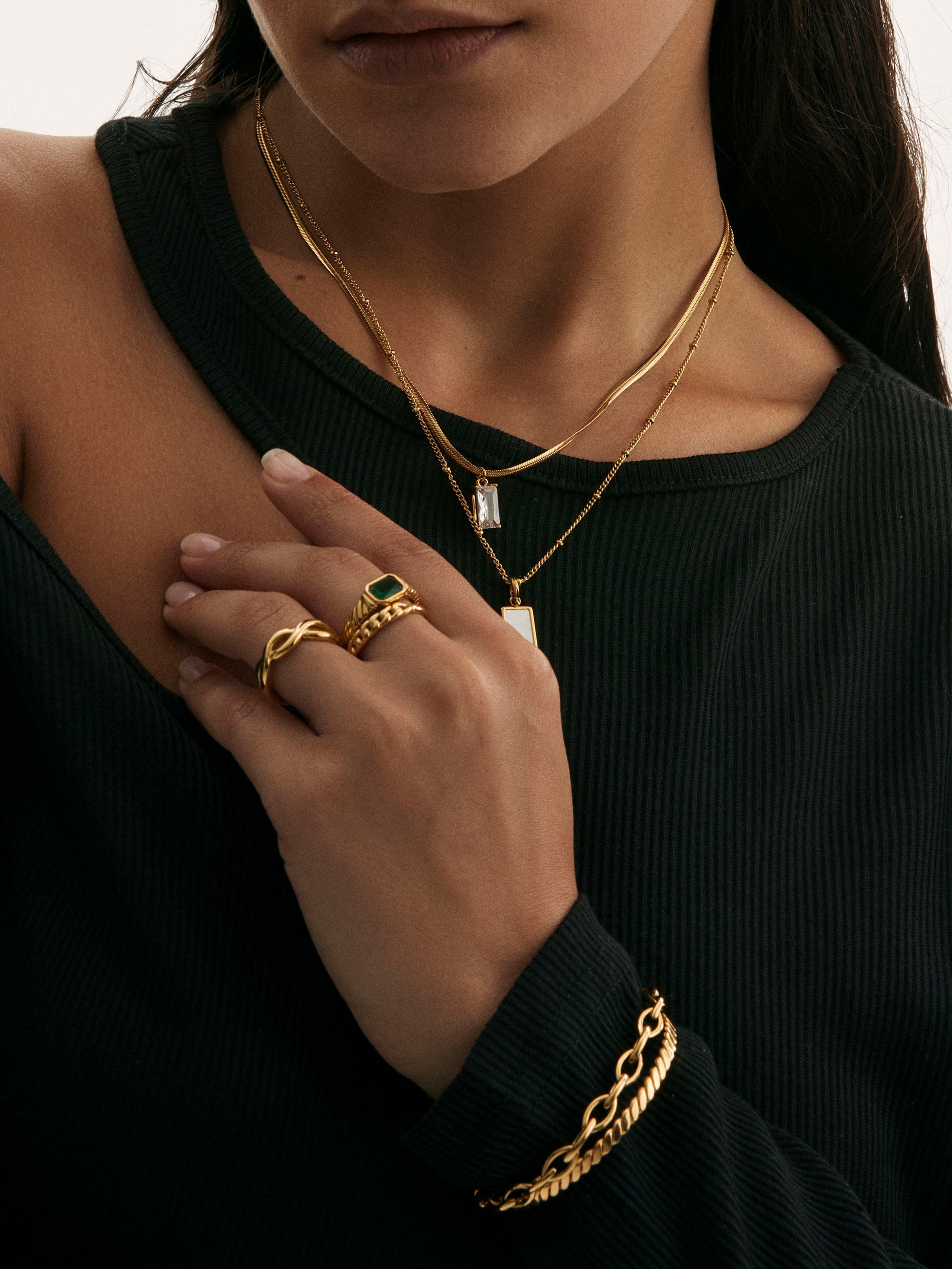 Twist Weave Cut-Out Ring Gold | OSKER Jewellery Online