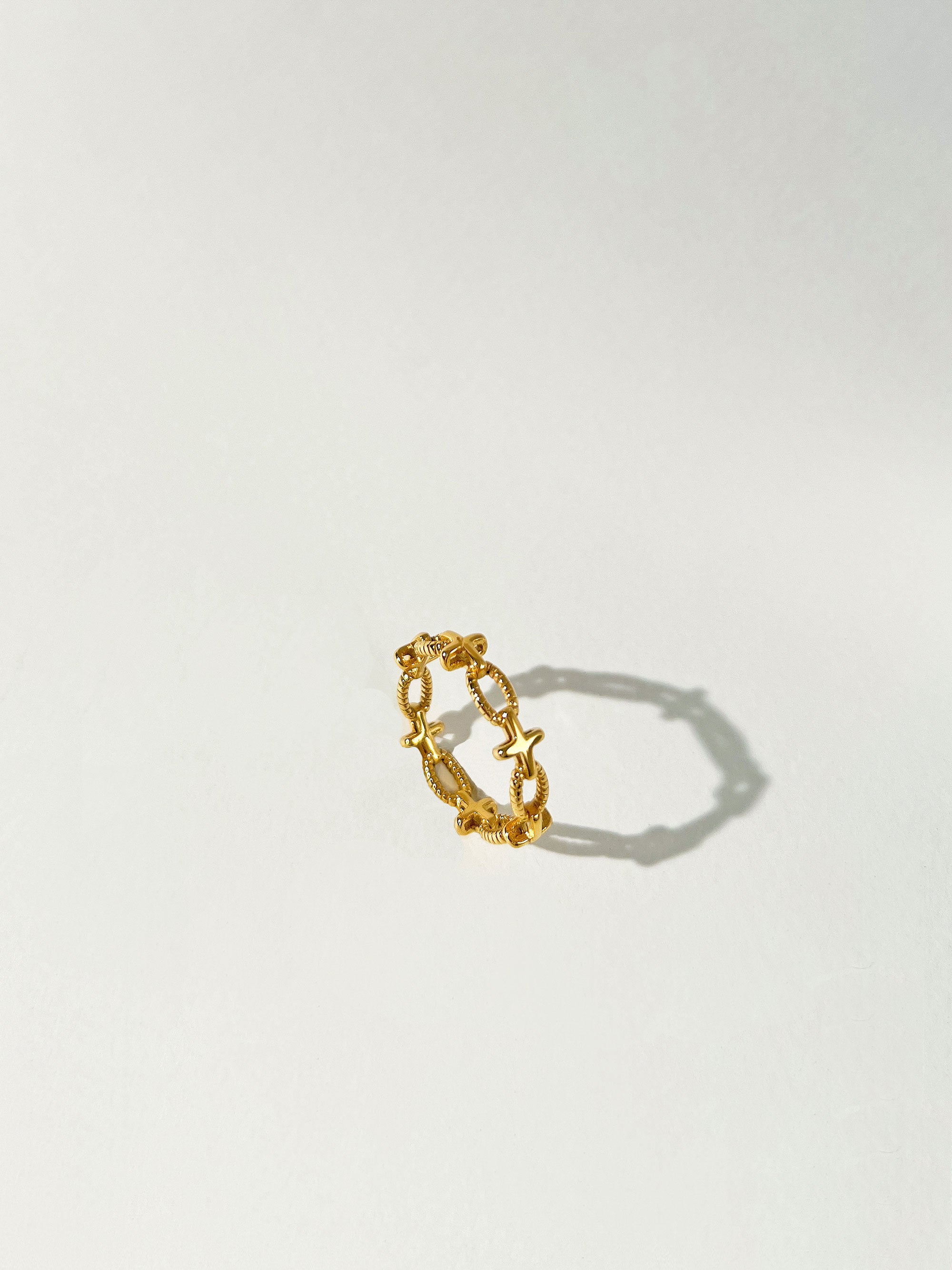 Cross Chainlink Ring Gold | OSKER Jewellery Online